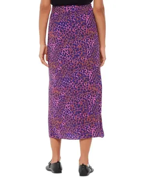 Whistles Mottled Leopard Print Midi Skirt