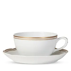 Bernardaud Pompadour Tea Cup And Saucer - White/gold