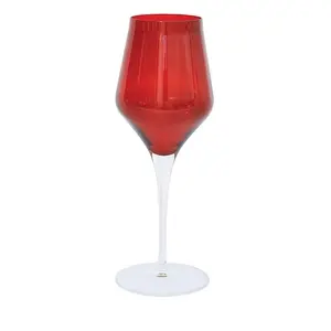 VIETRI Contessa Stem Wine Glass Red