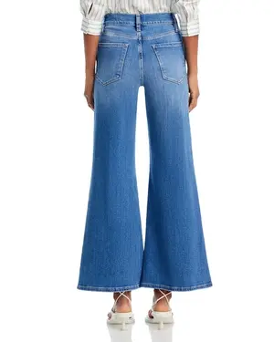 FRAME Le Slim Palazzo High-rise Wide Leg Jeans - Drizzle