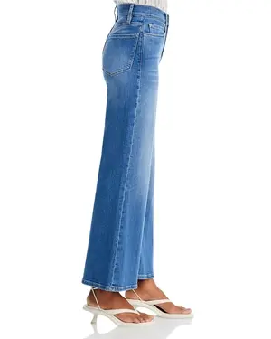 FRAME Le Slim Palazzo High-rise Wide Leg Jeans - Drizzle
