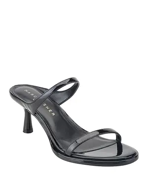 MARC FISHER LTD. Alonde High Heel Slide Sandals - Black