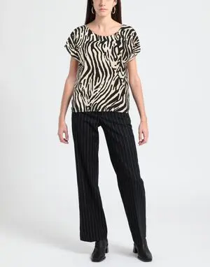 JACQUELINE DE YONG Woven Zebra-print Top