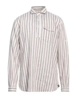 LARDINI Shirt Size Linen - Brown