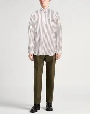 LARDINI Shirt Size Linen - Brown