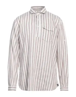 LARDINI Shirt Size Linen - Brown