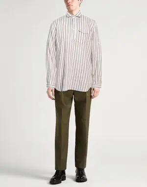 LARDINI Shirt Size Linen - Brown