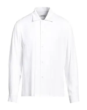 Sandro Man Shirt Azure Size Xs Viscose White