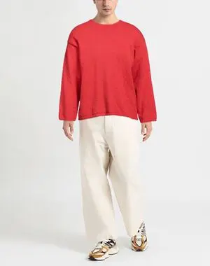 Sandro Solid Knit Crewneck - Red