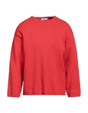 Sandro Solid Knit Crewneck - Red