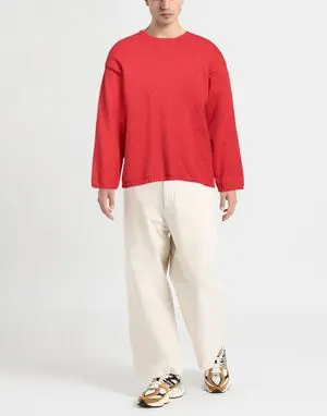 Sandro Solid Knit Crewneck - Red