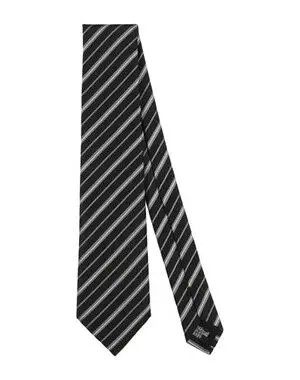 Emporio Armani Striped Necktie - Black