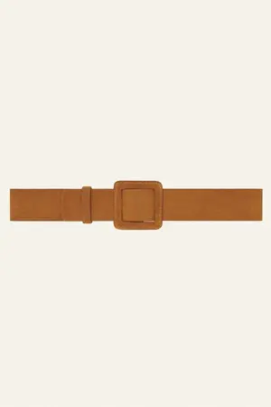 Ba&sh Betty Suede Belt With Square Buckle - Red