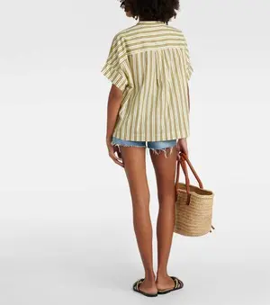 YVES SALOMON Striped Cotton Top