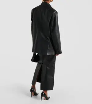 Wardrobe.NYC Oversized Leather Blazer