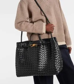 Bottega Veneta Andiamo Large Leather Tote Bag - Black
