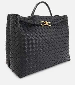 Bottega Veneta Andiamo Large Leather Tote Bag - Black