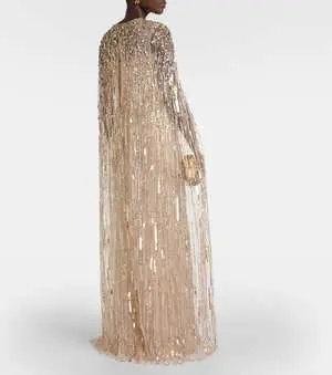 Jenny Packham Ruby Caped Gown - Gold
