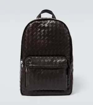 Bottega Veneta Intrecciato Leather Backpack - Brown