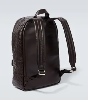 Bottega Veneta Intrecciato Leather Backpack - Brown