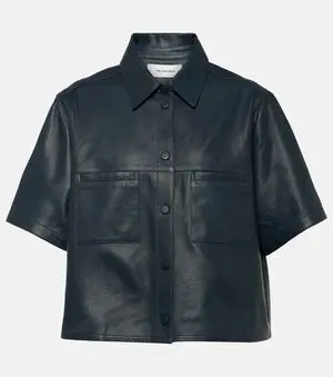 YVES SALOMON Oversized Leather Shirt