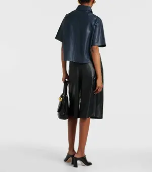 YVES SALOMON Oversized Leather Shirt