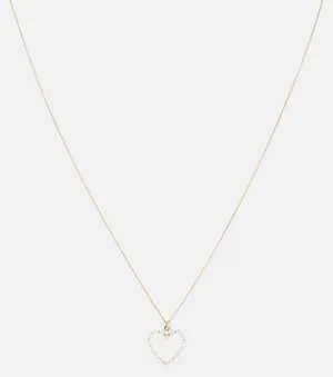 Sophie Bille Brahe Pearl And 14kt Gold Heart Pendant Necklace - Multicoloured