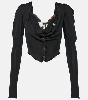 VIVIENNE WESTWOOD Puff-shoulder Wool And Silk Top