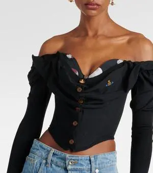 VIVIENNE WESTWOOD Puff-shoulder Wool And Silk Top