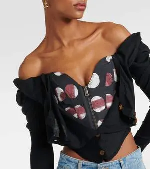 VIVIENNE WESTWOOD Puff-shoulder Wool And Silk Top