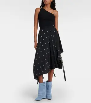 Givenchy Shark Lock Denim Ankle Boots - Blue