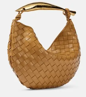 Bottega Veneta Sardine Chain Intrecciato Leather Shoulder Bag - Brown