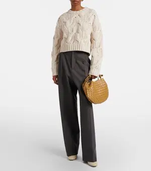 Bottega Veneta Sardine Chain Intrecciato Leather Shoulder Bag - Brown