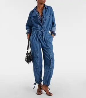 MARANT ETOILE Idany Denim Jumpsuit - Blue