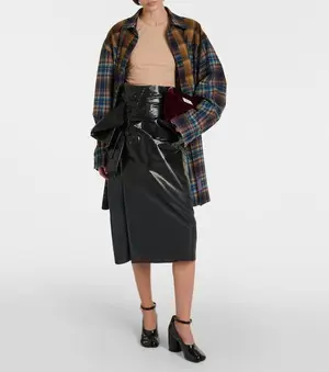 MAISON MARGIELA High-rise Draped Midi Skirt