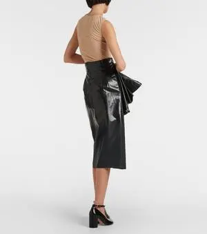 MAISON MARGIELA High-rise Draped Midi Skirt