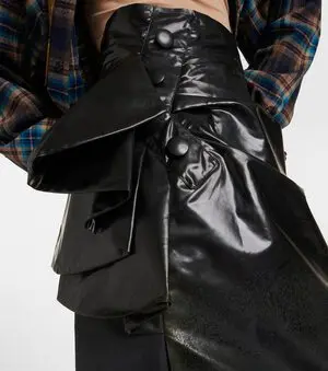 MAISON MARGIELA High-rise Draped Midi Skirt