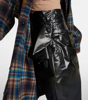 MAISON MARGIELA High-rise Draped Midi Skirt