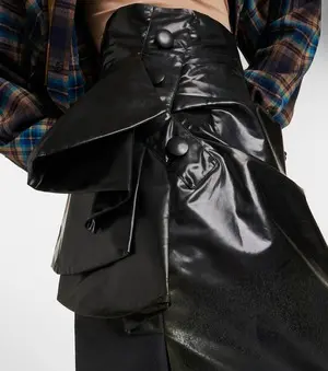 MAISON MARGIELA High-rise Draped Midi Skirt