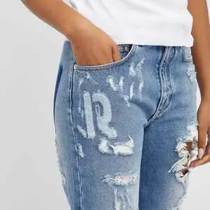 Rabanne Ripped Baggy Jeans