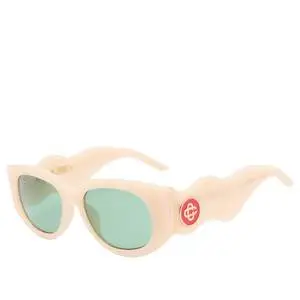 Casablanca Wave Sunglasses - Cream/gold