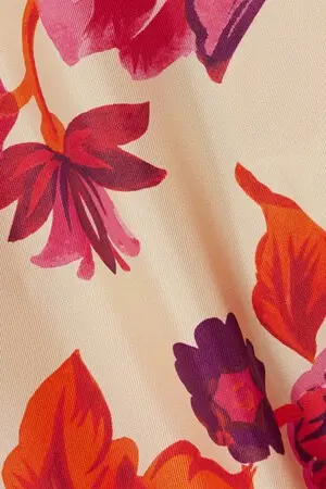 La DoubleJ Floral-print Silk-twill Pajama Pants