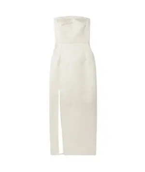 EMILIA WICKSTEAD Pola Strapless Duchesse-satin Midi Dress