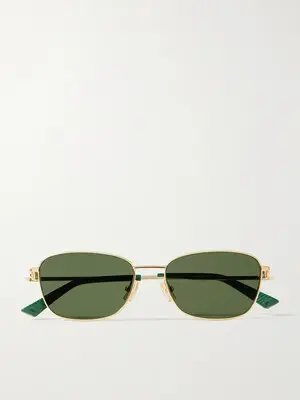 Bottega Veneta Square-frame Sunglasses - Gold