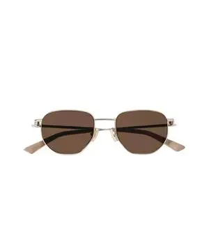 Bottega Veneta Hexagon Sunglasses - Gold