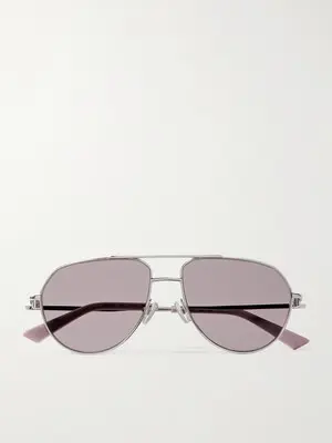 Bottega Veneta Aviator-style Sunglasses - Silver