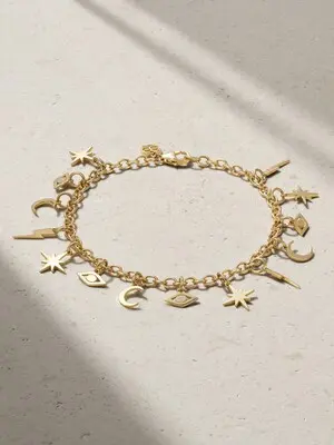 SYDNEY EVAN Fringe 14-karat Charm Bracelet - Gold