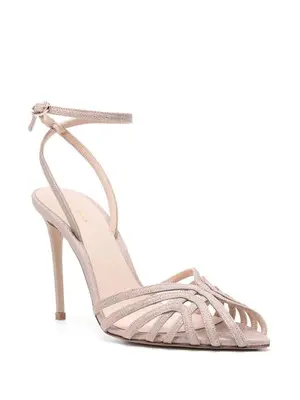 LE SILLA Embrace 110mm Leather Sandals - Neutrals