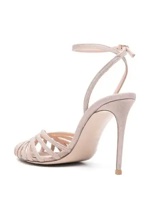 LE SILLA Embrace 110mm Leather Sandals - Neutrals