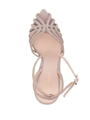 LE SILLA Embrace 110mm Leather Sandals - Neutrals